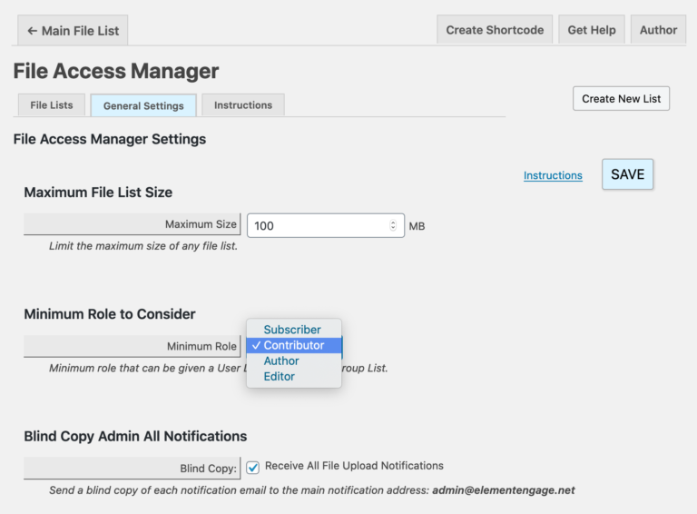 File Access Manager - Simple File List