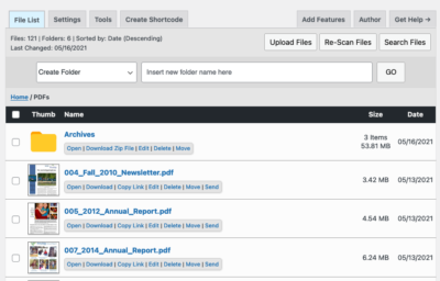 A File List for Your Website - Simple File List - A Wordpress Plugin