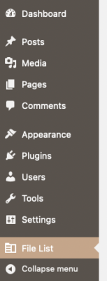 A File List for Your Website - Simple File List - A Wordpress Plugin