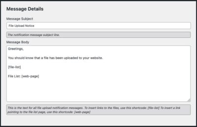 Notification Settings - Simple File List