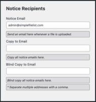 Notification Settings - Simple File List