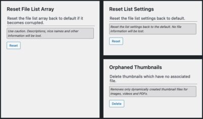 The Tools Tab - Simple File List