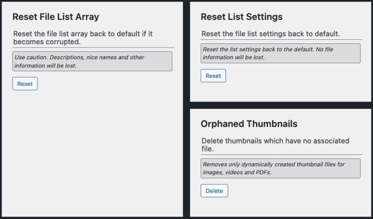 The Tools Tab - Simple File List